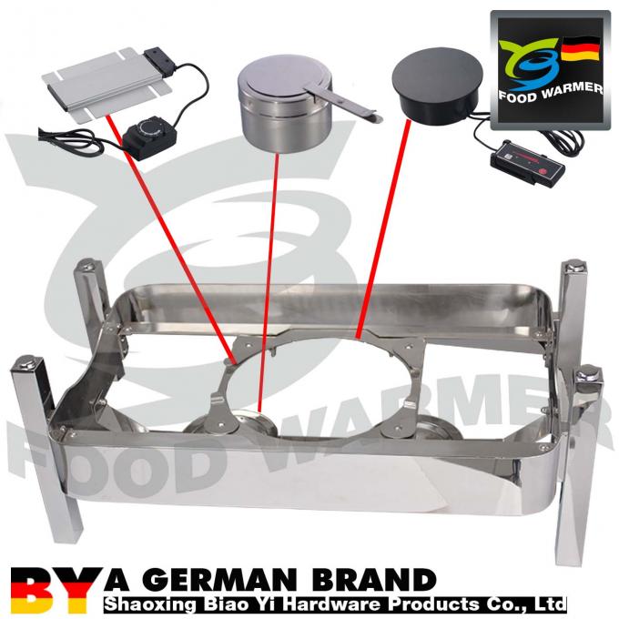 Large Glass View Induction Chafing Dish With Induction Cooker On Buffet ...